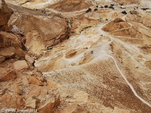 Walking up the Roman siege ramp at Masada | Ferrell's Travel Blog